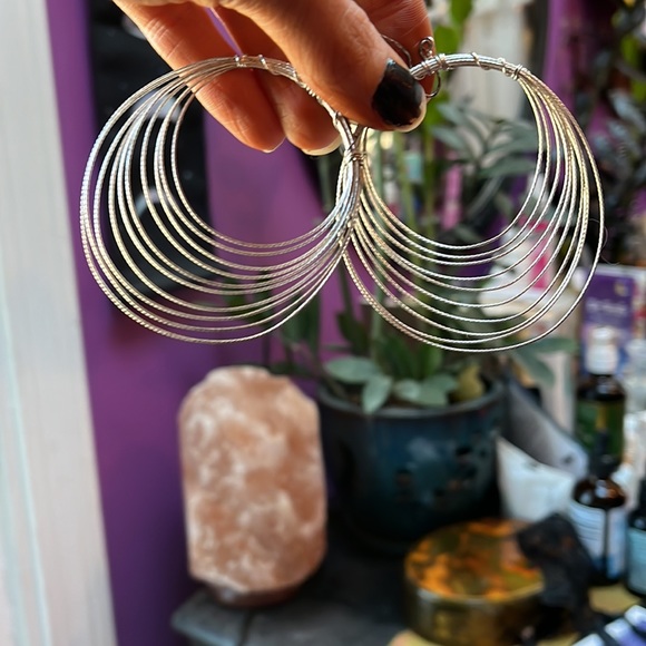 Jewelry | Vintage Y2k Silver Boho Wire Statement Earrings | Poshmark